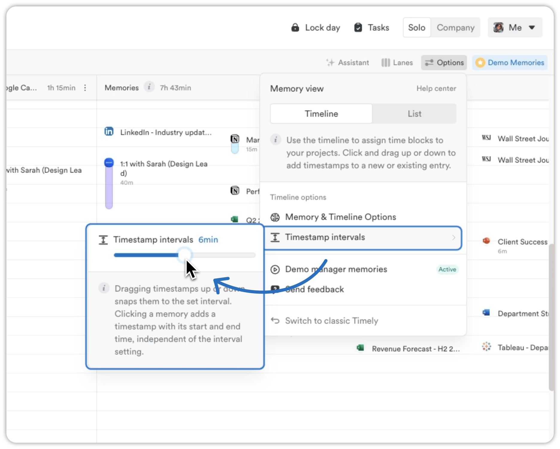 New Timeline | Timely Features | Timely Hub